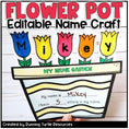 Spring Flower Name Craft Editable – Running Turtle Resources