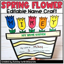 Spring Flower Name Craft Editable – Running Turtle Resources